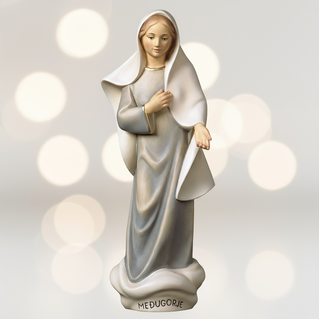 Modern Our Lady of Medjugorje | Multiple Sizes & Finishes – Hand Carved ...